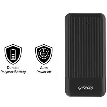Aspor A323 Power Bank 10000mAh 2 Outputs – SimplyTek