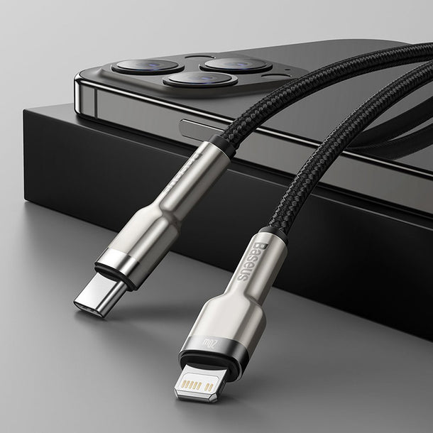 Baseus Cafule Metal USB-C to Lightning Cable (200cm) – SimplyTek